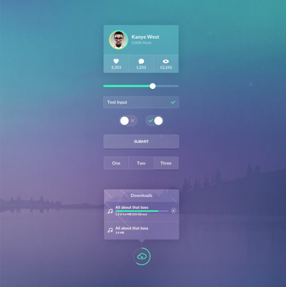 Zen UI Kit For Mobile Phone App - Free Download